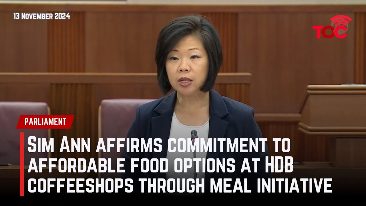 Sim Ann affirms commitment to affordable food options at HDB coffeeshops through meal initiative ...