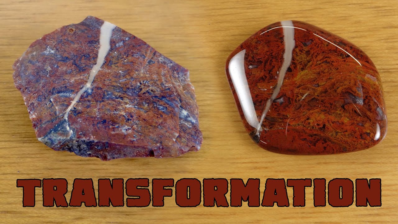 Mexican Moss Agate Before and After - Rocks in a Box 44 - YouTube