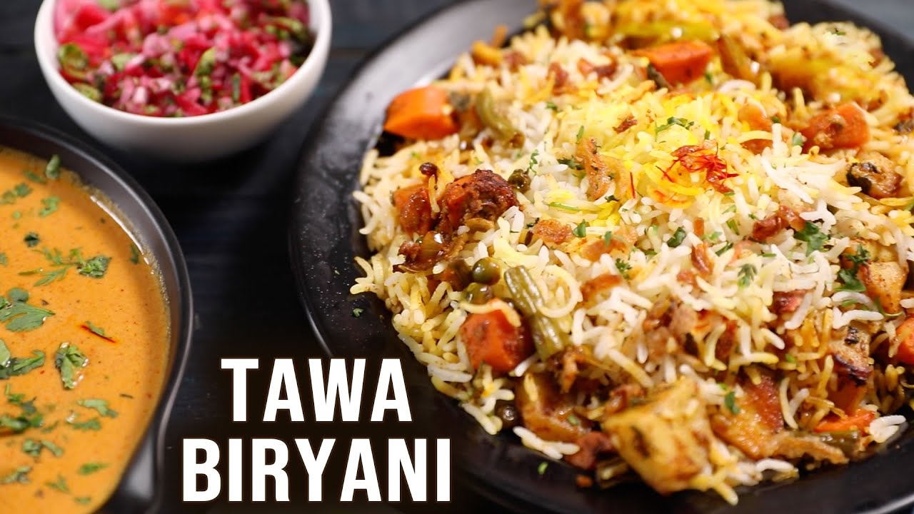 Tawa Biryani Recipe | Vegetable Biryani on Tawa | Lunch box Recipes ...