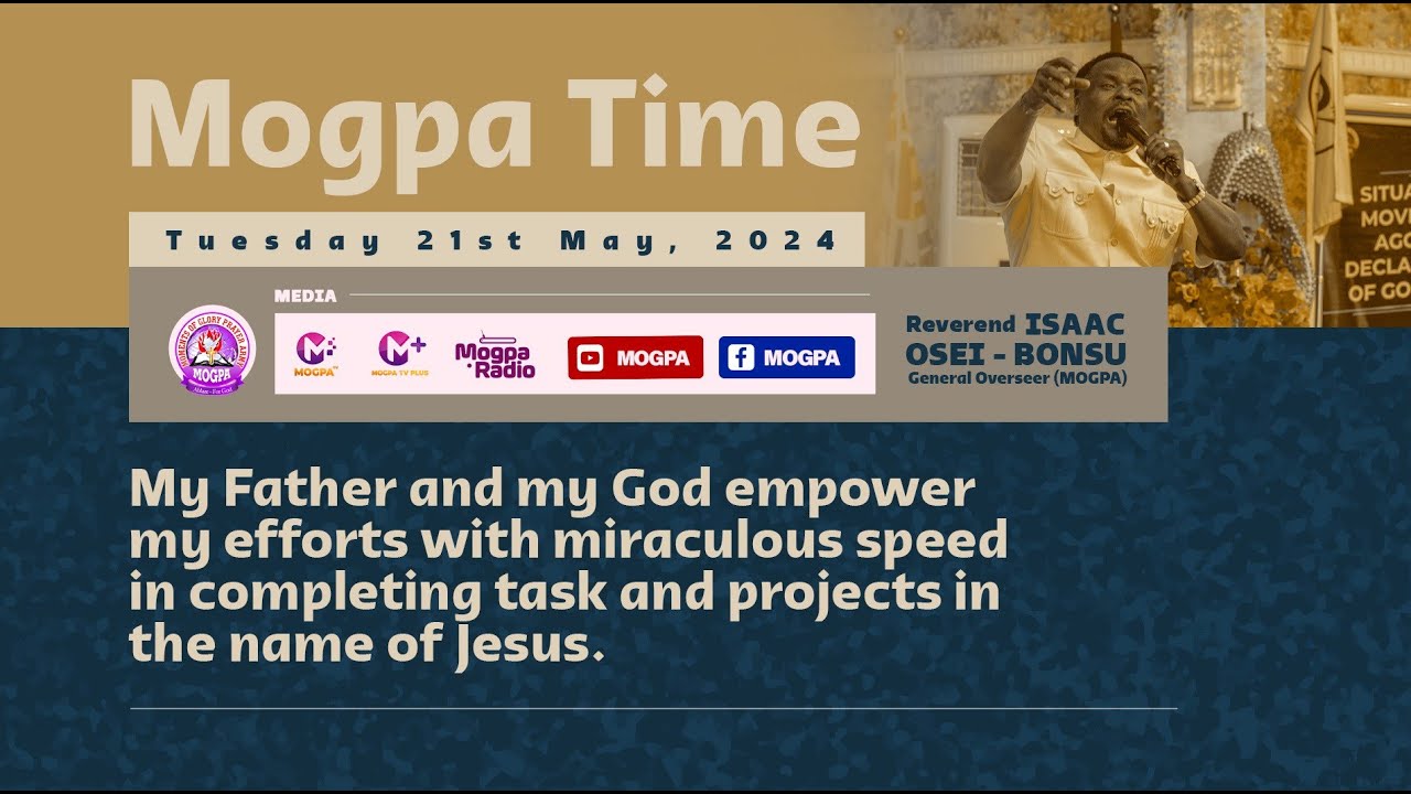 GRACE FOR DIVINE SPEED II MOGPA TIME WITH REV. OB - YouTube