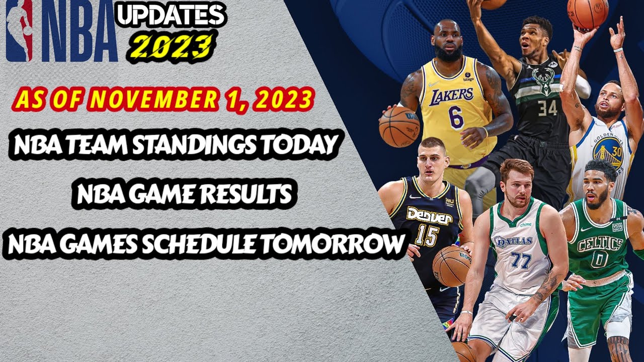NBA STANDINGS TODAY AS OF NOVEMBER 1, 2023 | NBA GAME RESULTS | NBA ...
