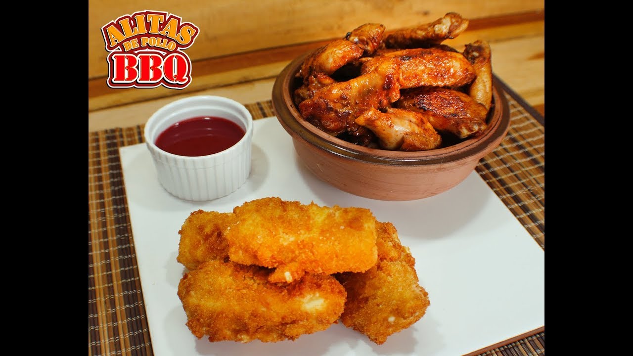 Alitas BBQ Pollo Andino con deditos de queso - YouTube
