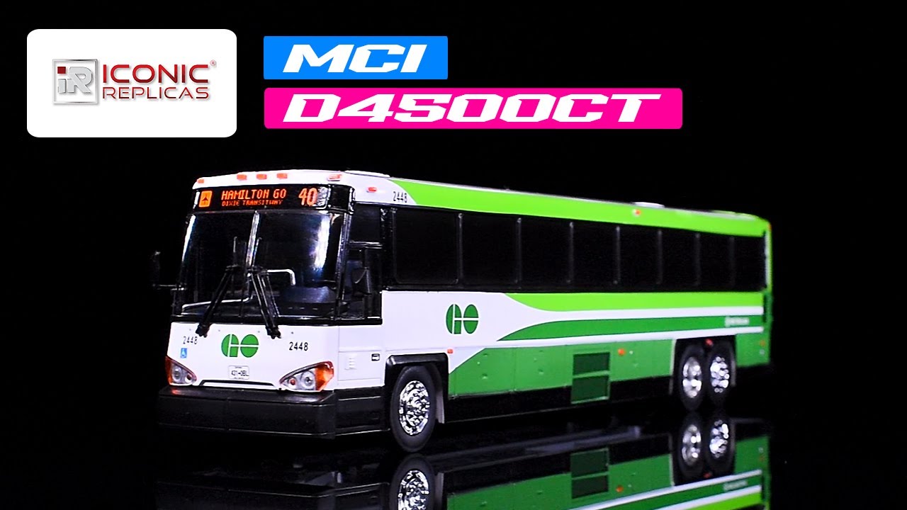 MCI D4500CT Commuter Coach Bus White and Green 1/50 Plastic Model by ...