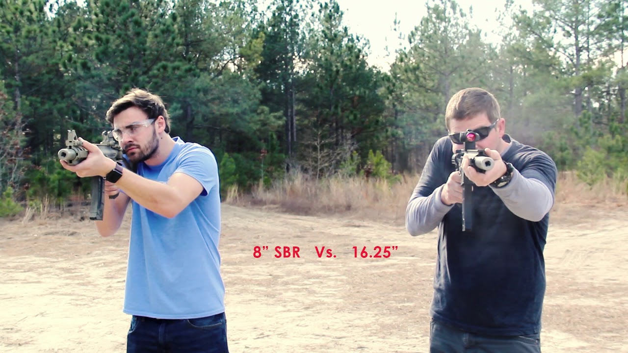 Integrally suppressed M&P 15-22 SBR length VS. 16.25" length - YouTube