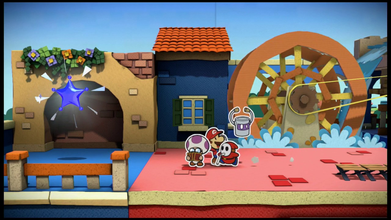 Paper Mario Color Splash Part 5 - Port Prisma (blauer Farbstern) - YouTube