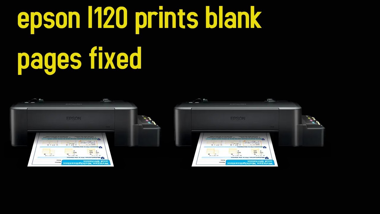 epson l120 prints blank pages fixed - YouTube