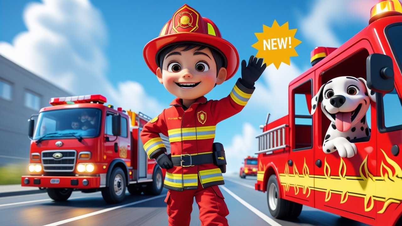 Wheels on the Hero Fire Truck Song! | CoComelon Nursery Rhymes & Kids ...