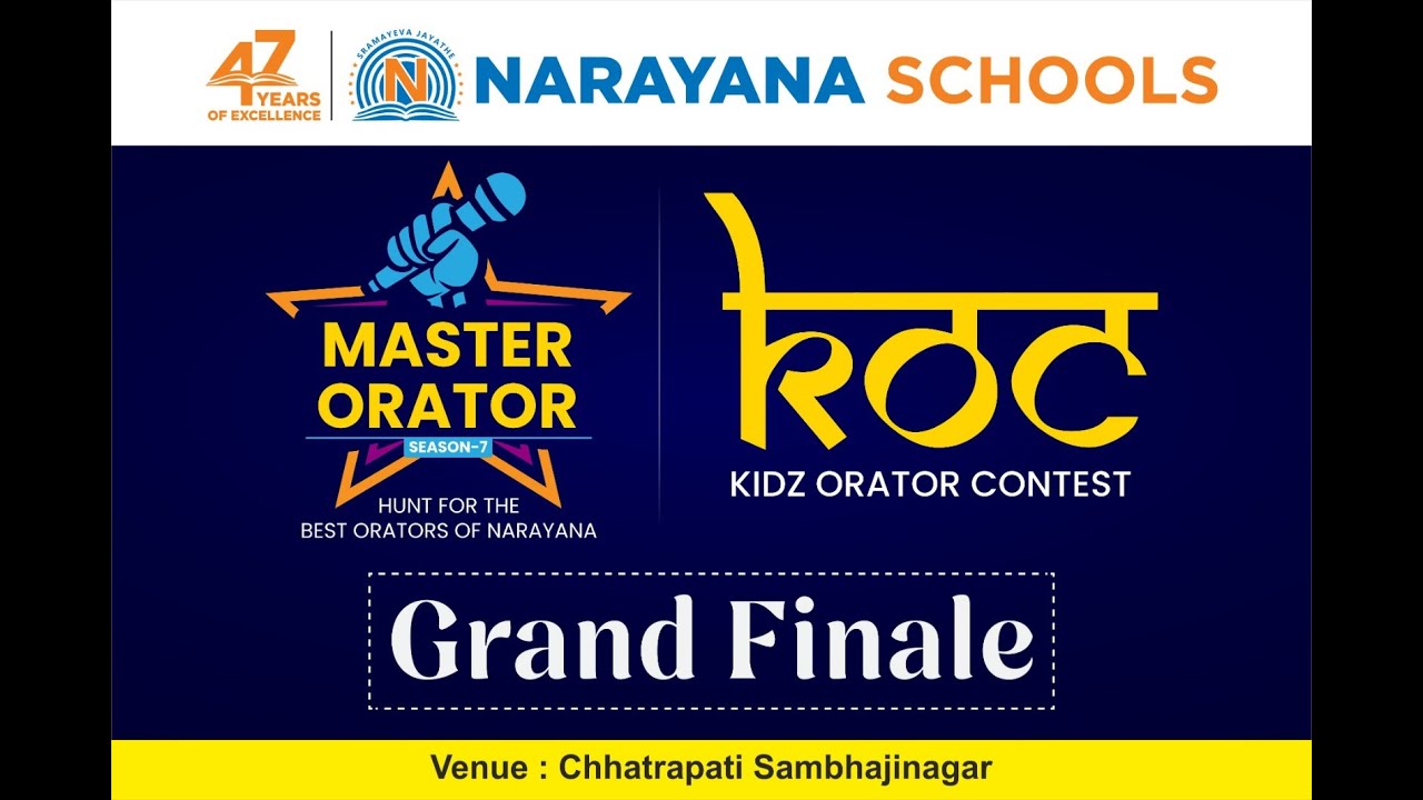 MASTER ORATOR CONTEST & KIDS ORATOR CONTEST SEASON 7 NARAYANA MH ZONE A ...