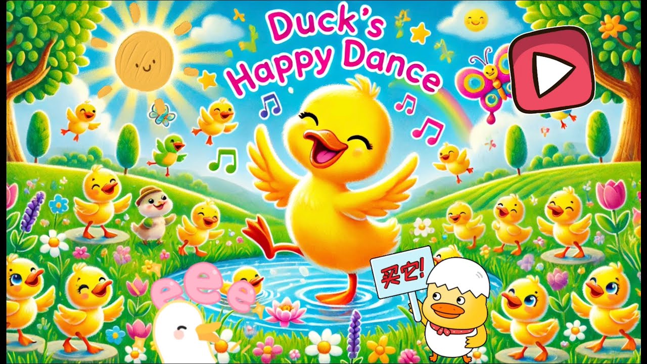 Little Duck's Happy Dance | ‪Animal Songs for Kids - Nursery Rhymes ...