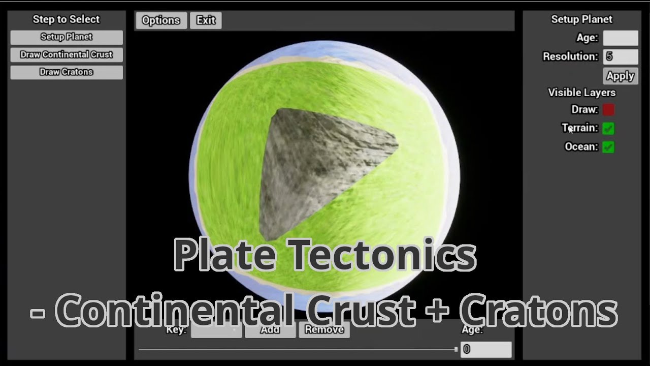 Plate Tectonics Simulation - Continental Crust + Cratons - YouTube