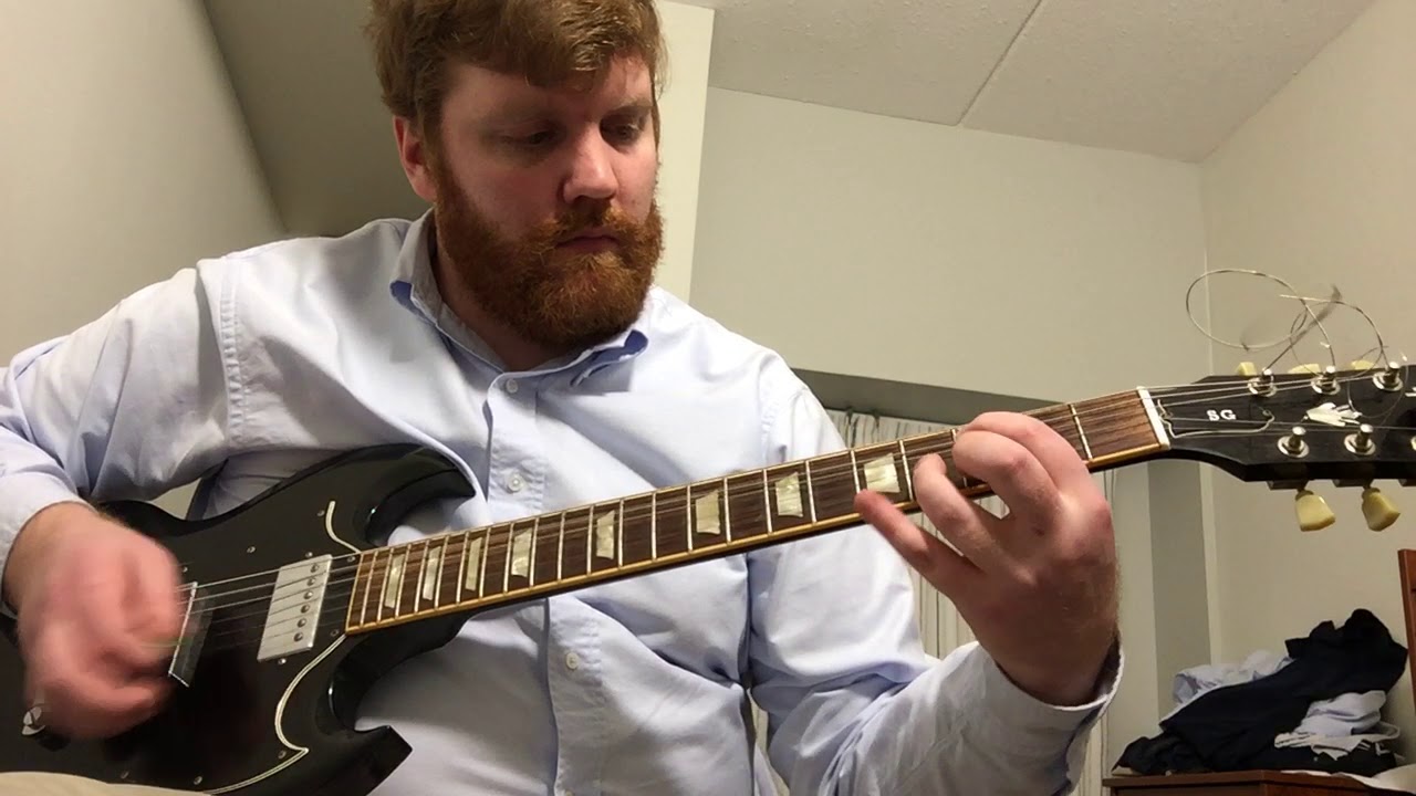 Math rock riff with crazy time signatures and tempo changes on Gibson ...