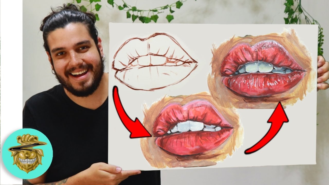 COMO pintar LABIOS realistas FÁCIL - Tutorial PASO a PASO - YouTube