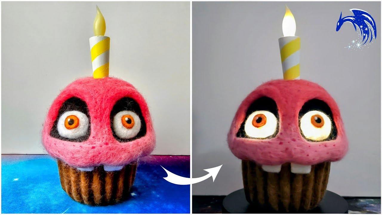Handmade Light-up Mr. Cupcake! 🧁 Five Nights At Freddy's FNAF 2 Needle ...