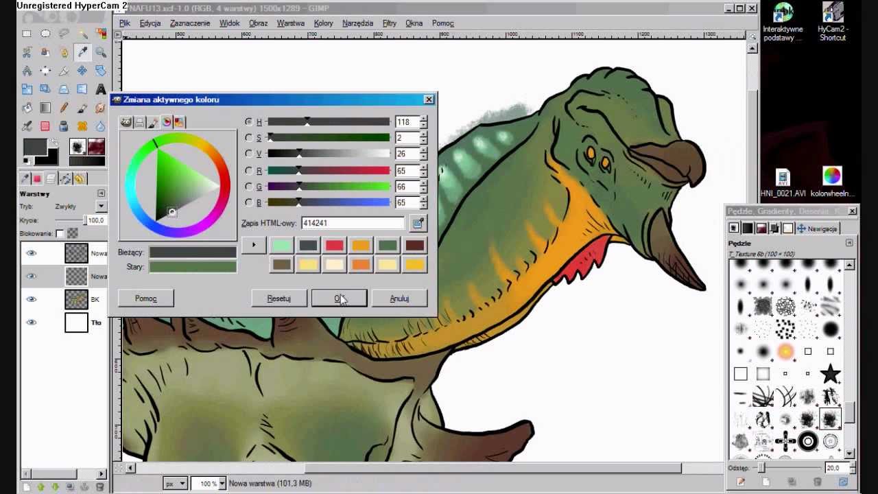Bonus Video: coloring a creature lineart in GIMP - YouTube
