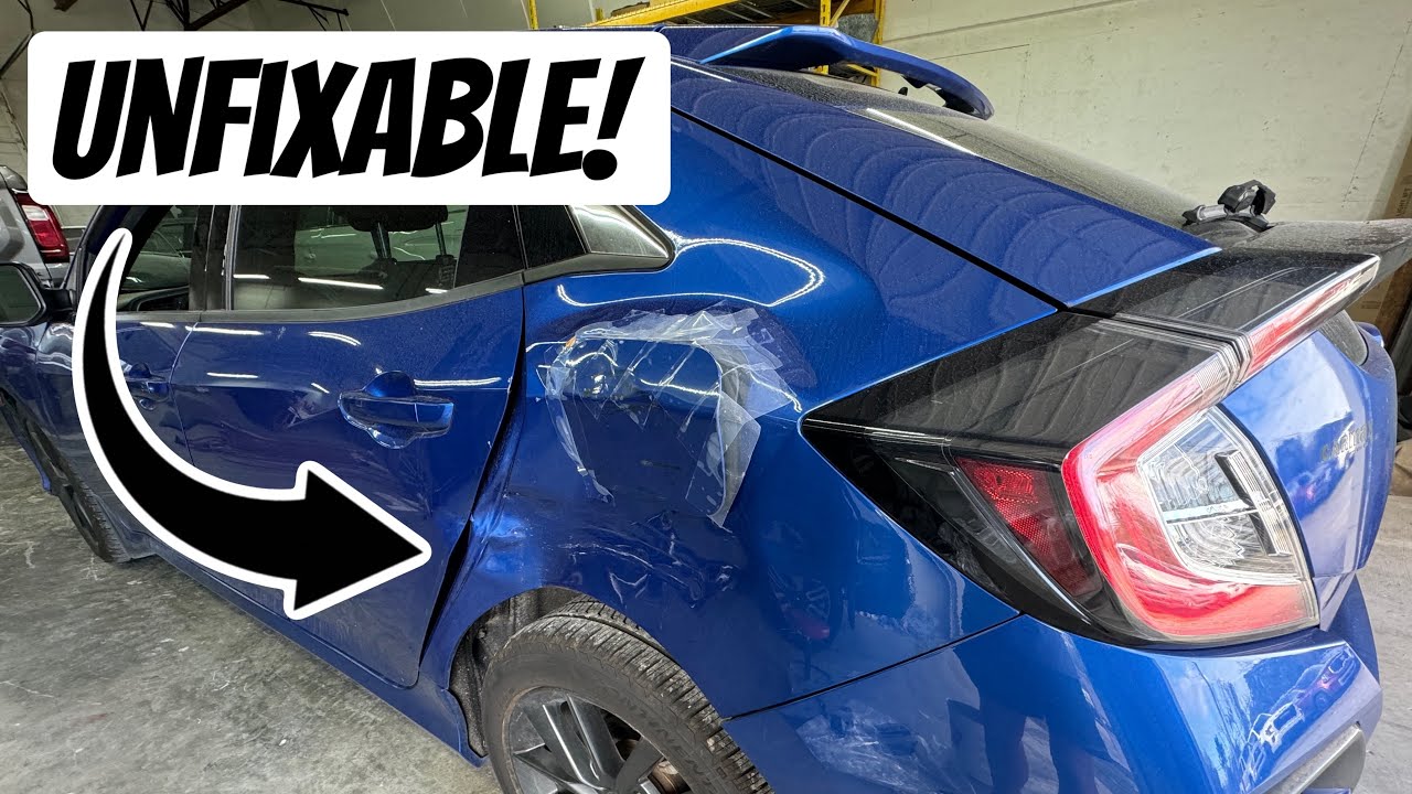 This Once CRUSHED Quarter Panel Looks OEM Now!! - YouTube