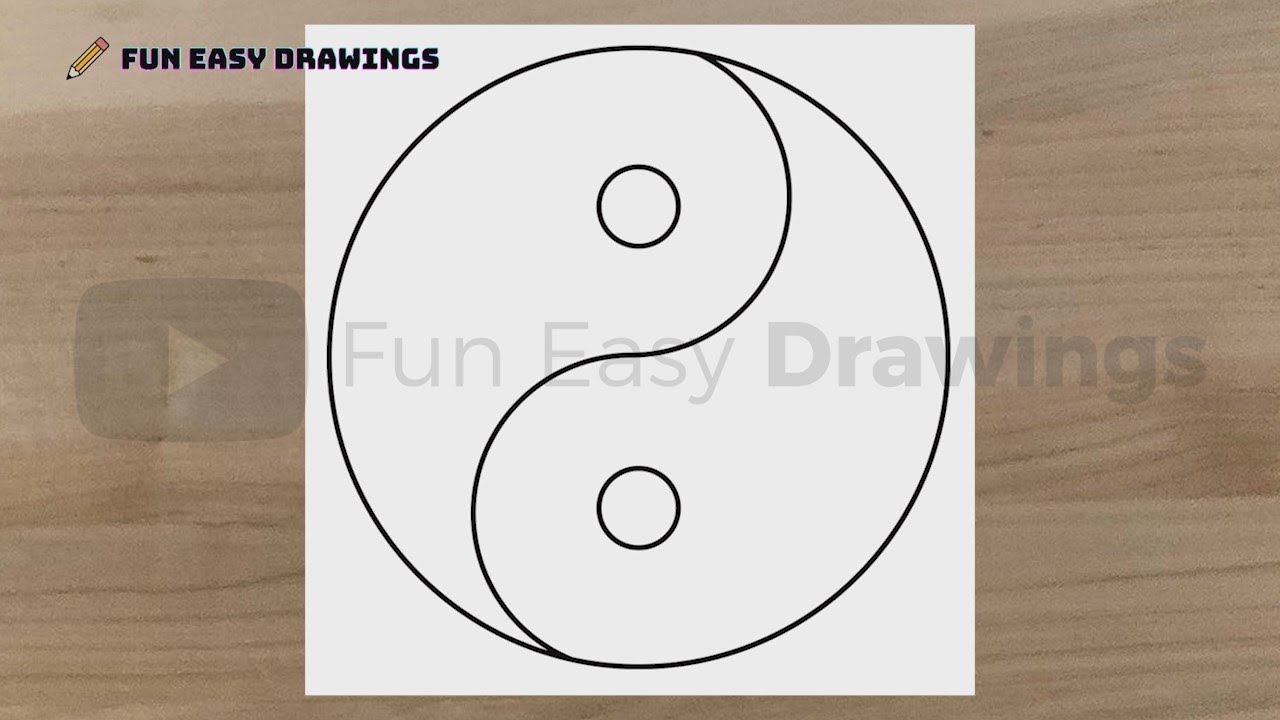 How to Draw Yin Yang Easy - Fun Easy Drawings #FunEasyDrawings #easy # ...