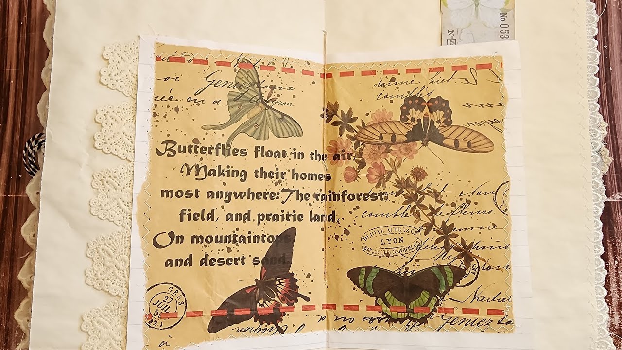Butterfly Altered Composition Notebook Journal - YouTube