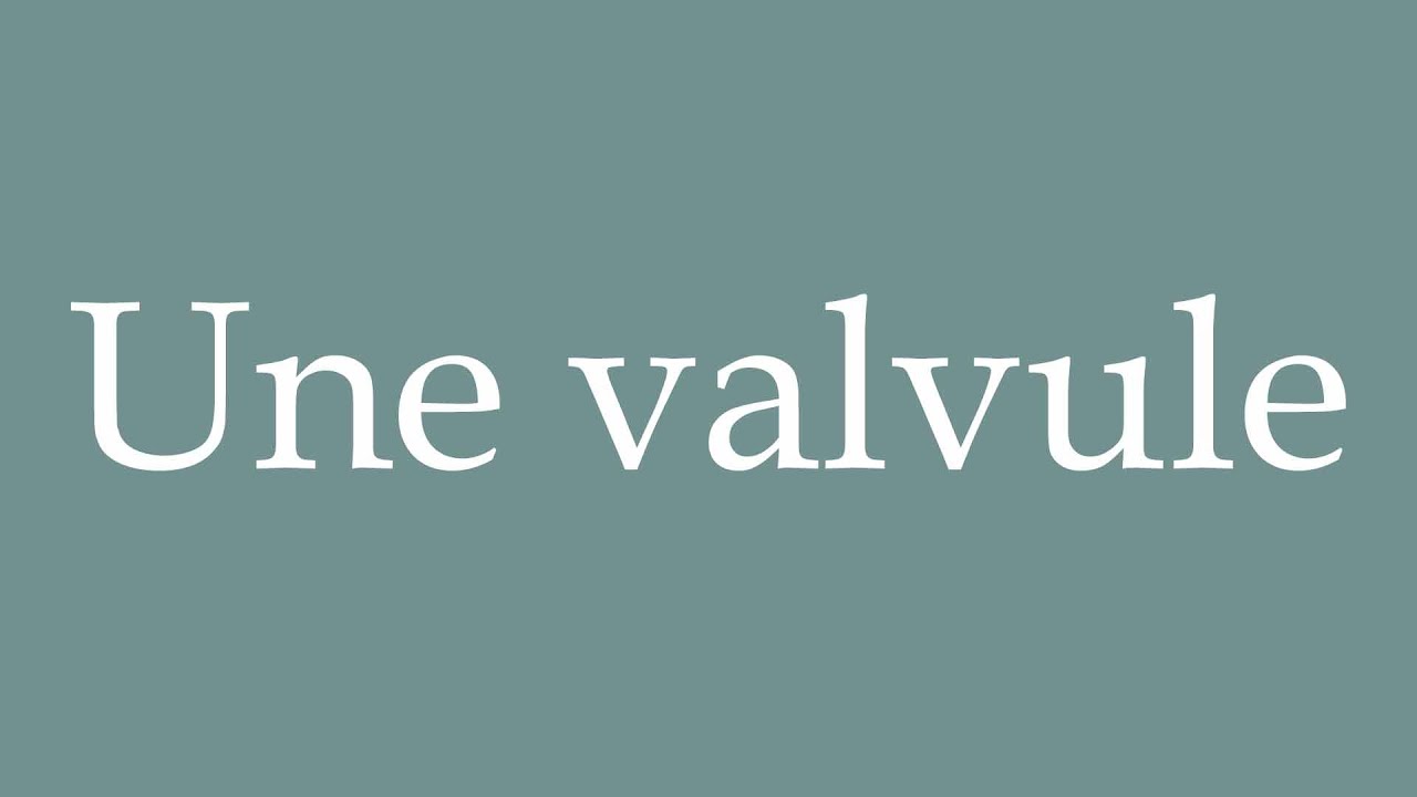 How to Pronounce ''Une valvule'' (A valve) Correctly in French - YouTube