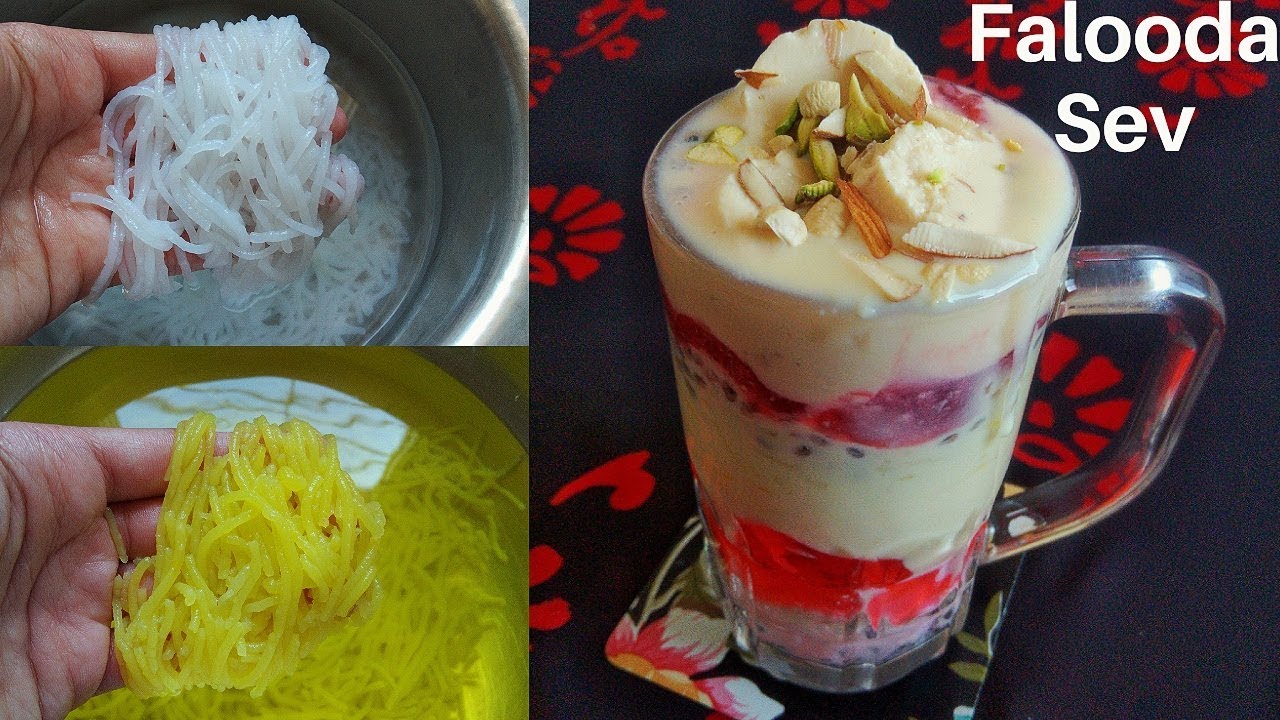 Falooda Sev (Only 2 ingredient) | Falooda sev banane ki recipe hindi ...