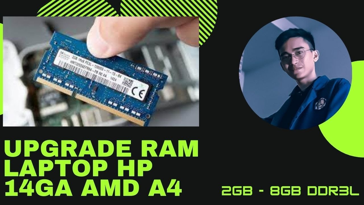 Upgrade Ram Laptop HP 14 G102AU Amd A4 - YouTube