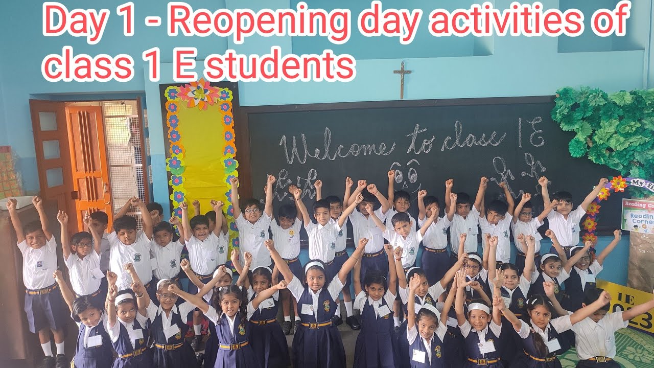 Day -1 Reopening day activities of Class 1 E 2023-24 - YouTube