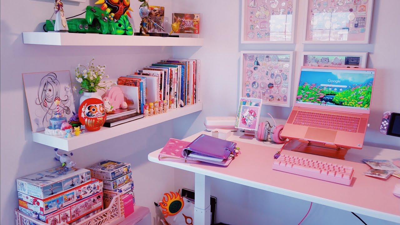 Anime + Manga Room TOUR! FT: Autonomous SmartDesk Core Set up! (Kawaii ...