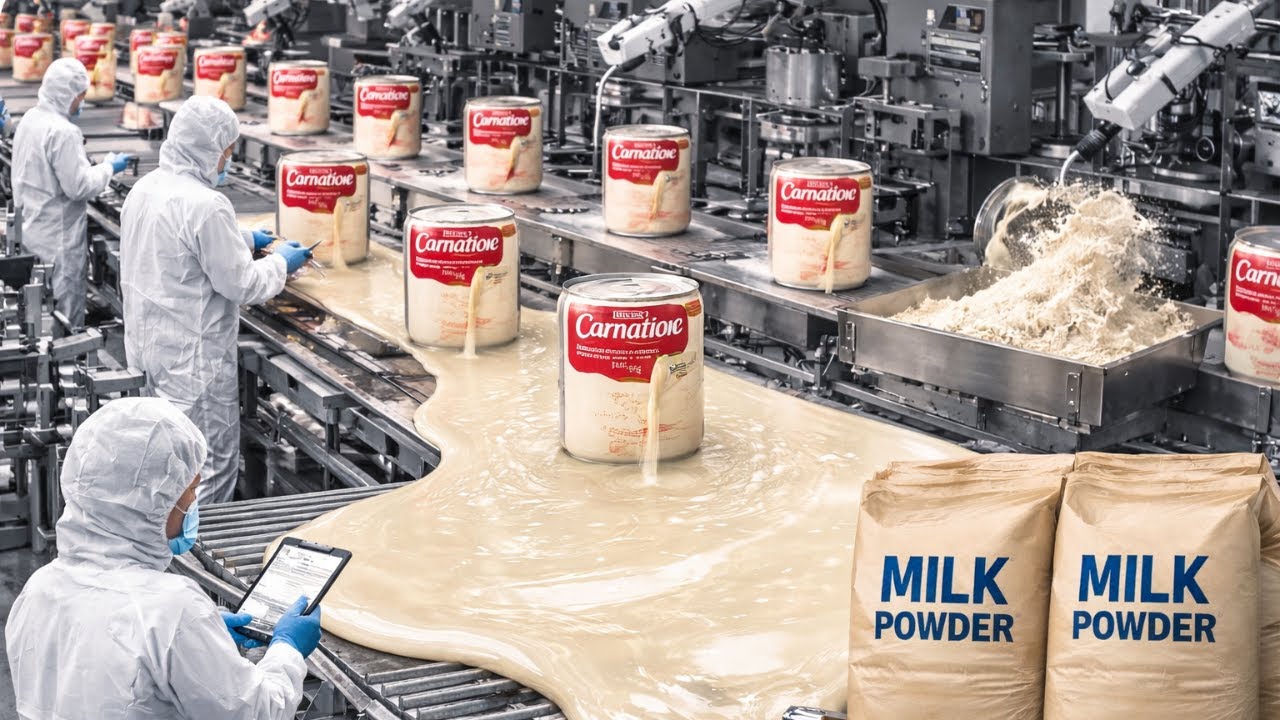 How Condensed Milk Is Produced in a Modern Factory | Milk Powder Plant ...