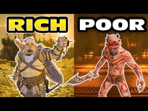 100 Orc Shadow of War Battle: Rich & Poor