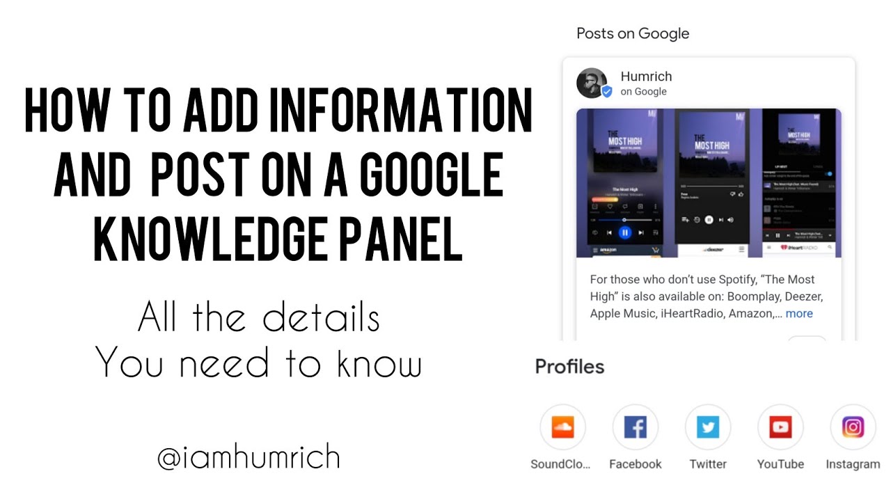 How To Add Information And Post On A Google knowledge panel - YouTube