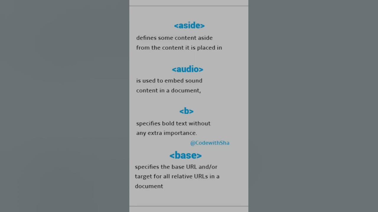 Html Tags Its Programmer Codewithsha Youtube
