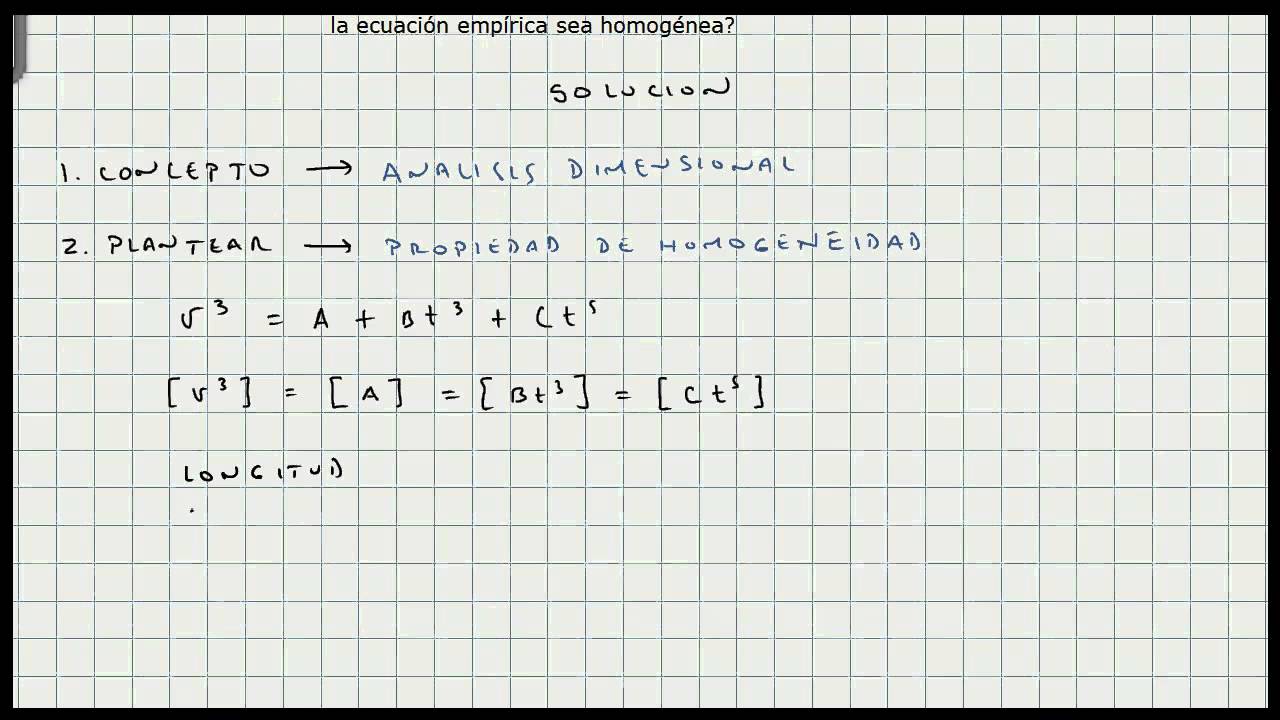 Analisis Dimensional - Principio de Homogeneidad - Magnitudes ...