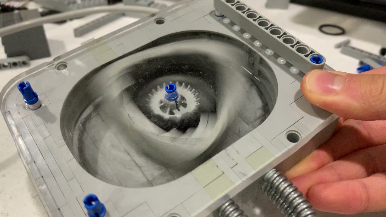 First LEGO Pneumatic Wankel Engine Test - YouTube