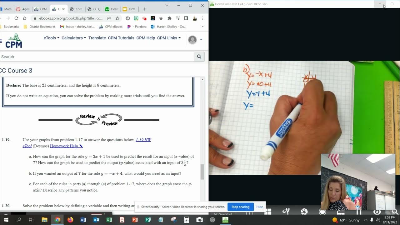CPM 1.1.3 Homework Help - YouTube