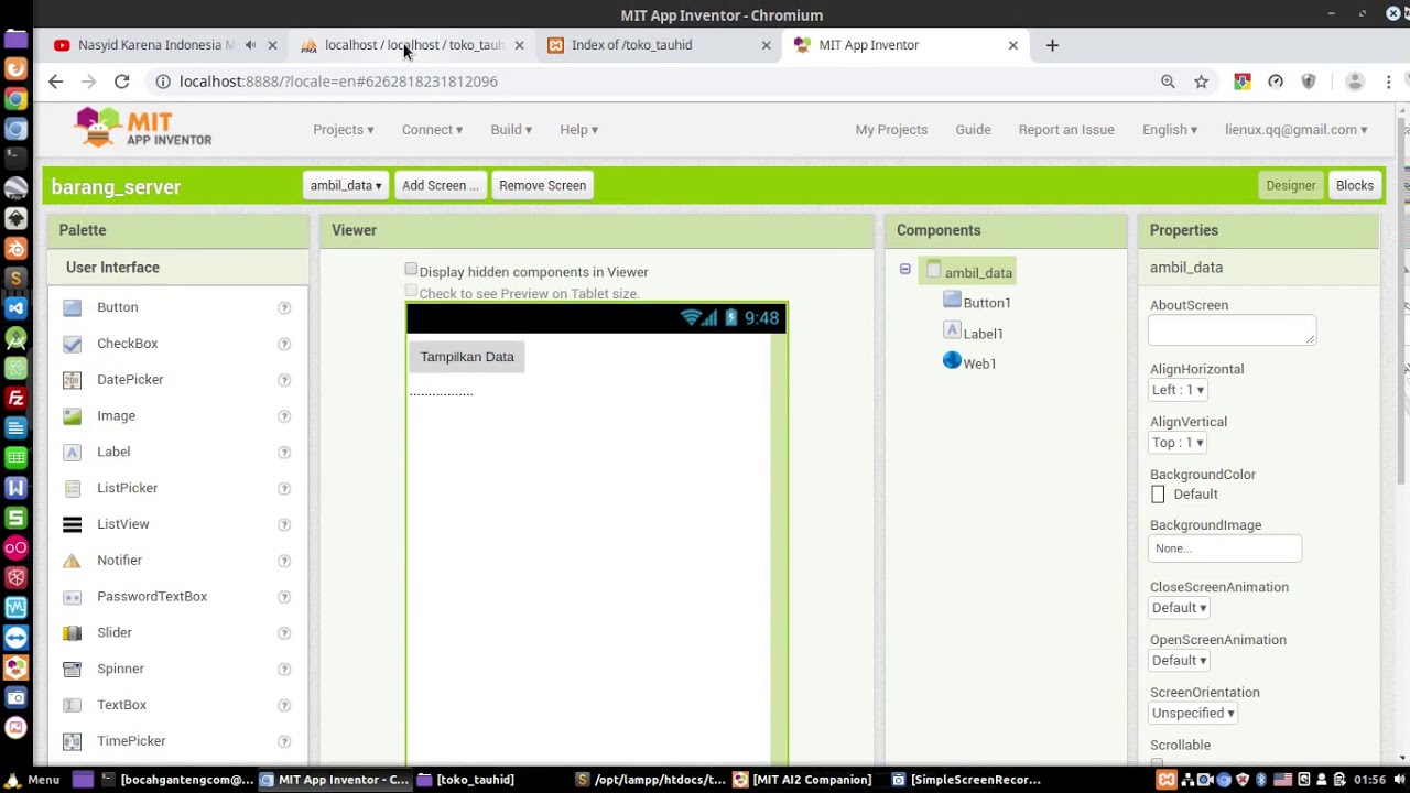 App Inventor And Mysql Part 5 Tambah Data App Inventor Ke Mysql