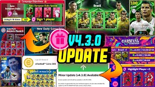 Upcoming New V4 3 0 Update Efootball 2025 New Epic Showtime Pack New Club Packs Free Coins ...