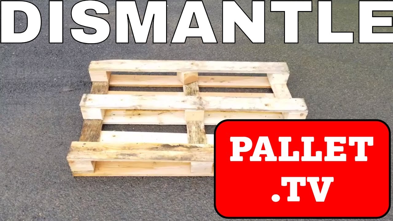 Dismantling pallets with blocks - YouTube