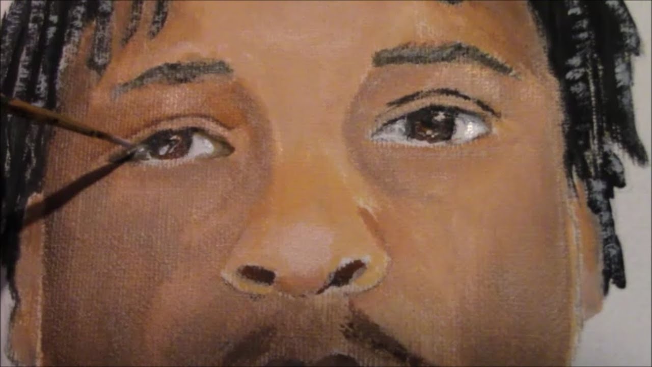 ACRYLIC PAINTING TIME-LAPSE !! Realistic Male Portrait... - YouTube