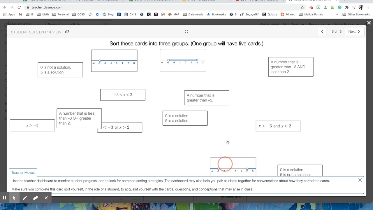 Desmos Compound Inequalities - YouTube