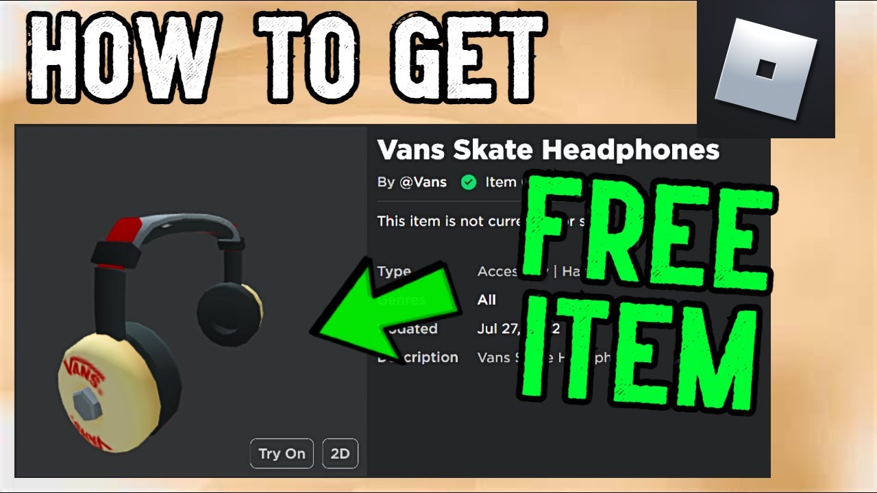 How to get the VANS SKATE HEADPHONES [Roblox 2022] - YouTube