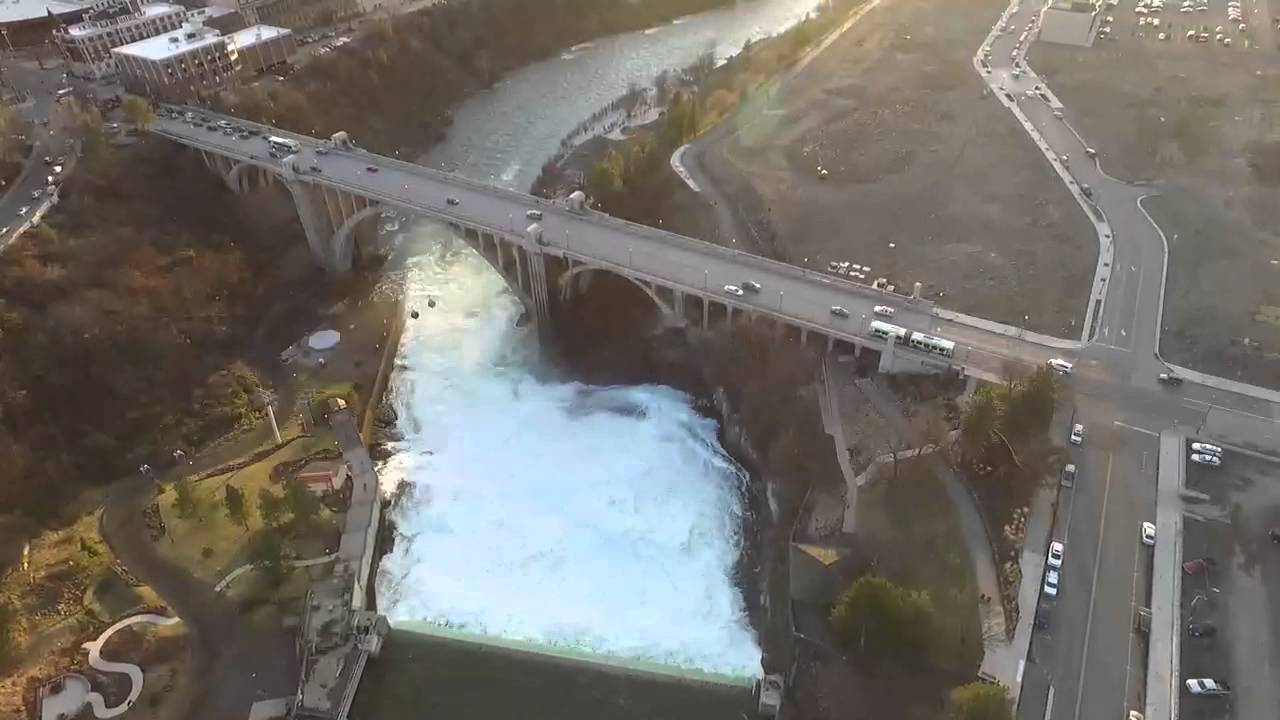 Spokane downtown 1st drone test - YouTube