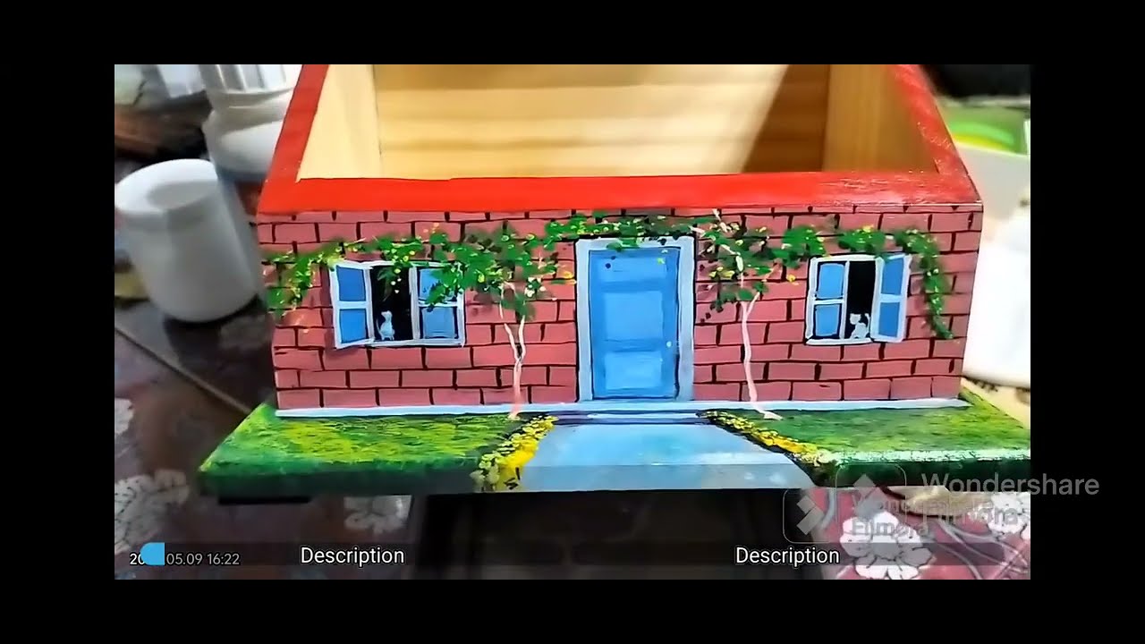 Acrylic painting on wood box - YouTube