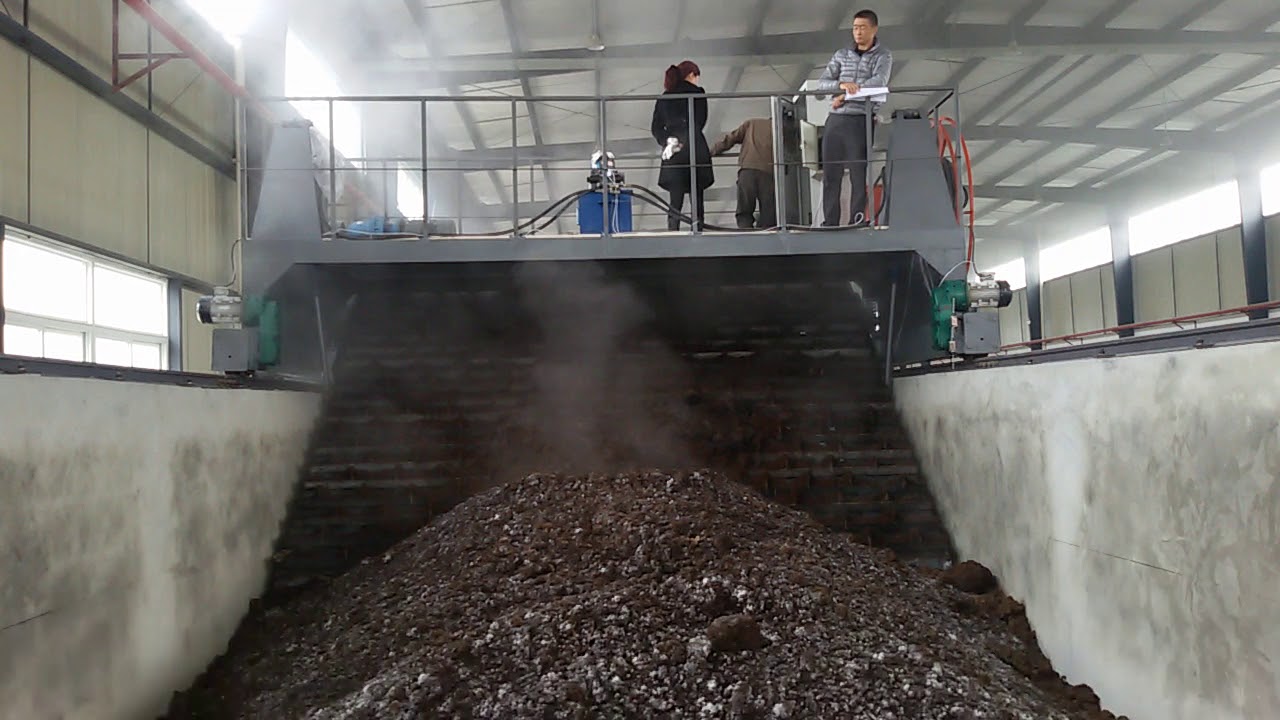 Windrow Compost Turner /cow dung chicken manure waste fertilizer ...