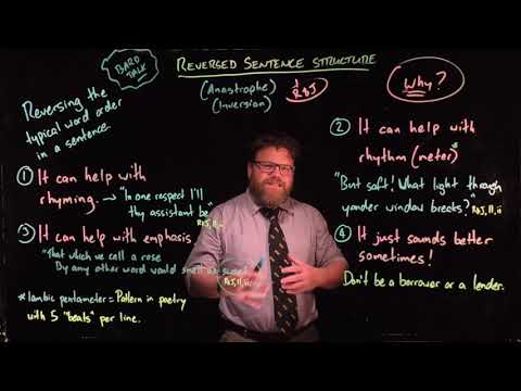 BARD TALK | Reverse sentence structure in Shakespeare's Romeo and ...
