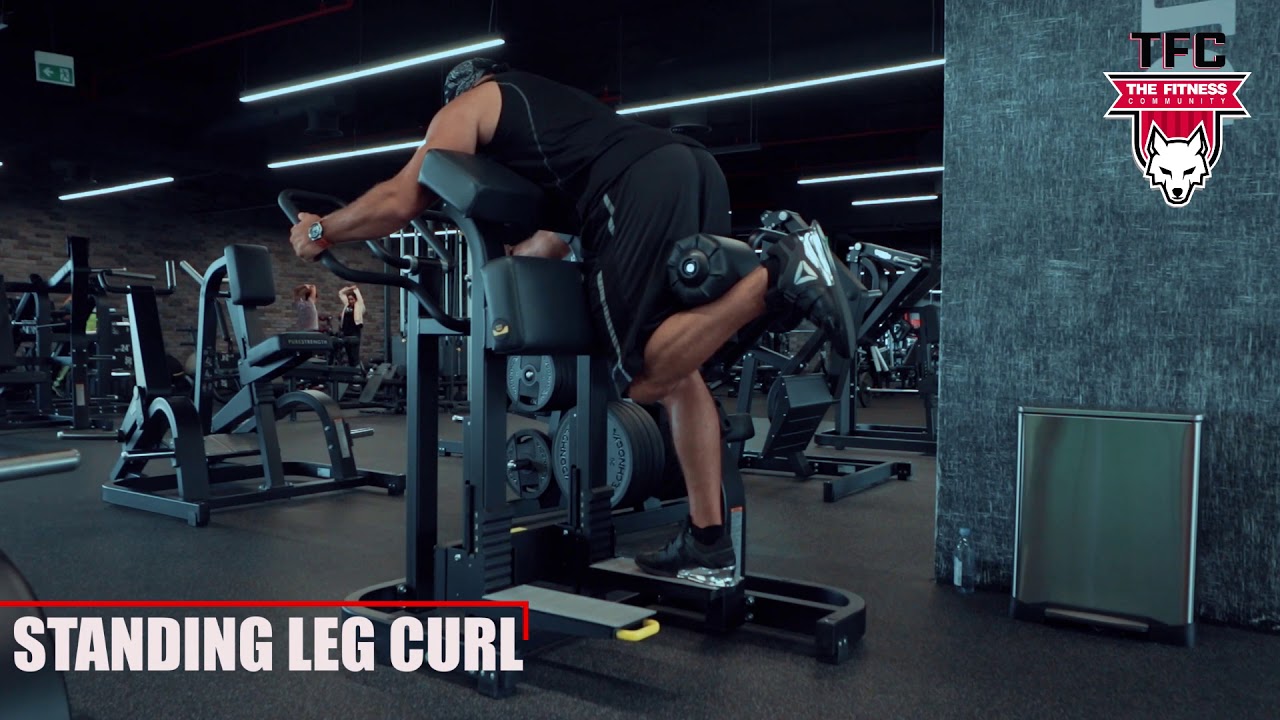 Standing leg curl - YouTube
