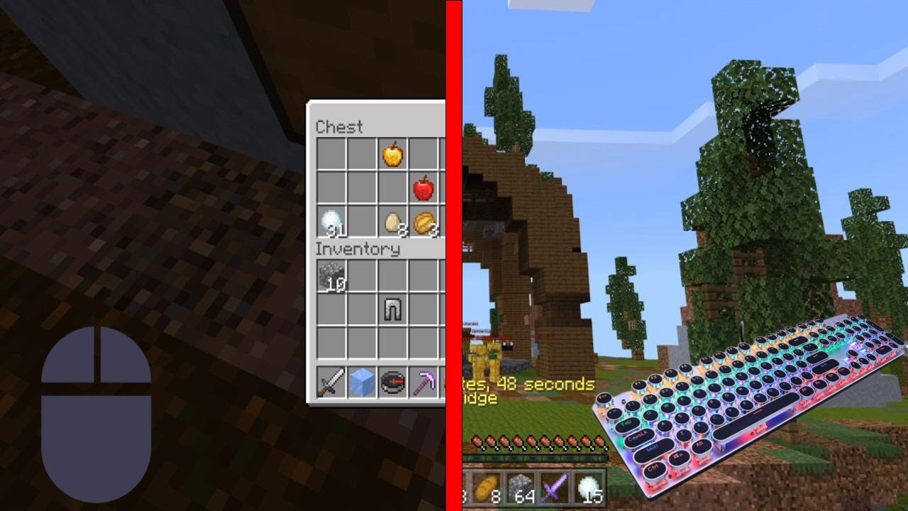 Minecraft BUT one Person Controls the Mouse and the Other Person ...