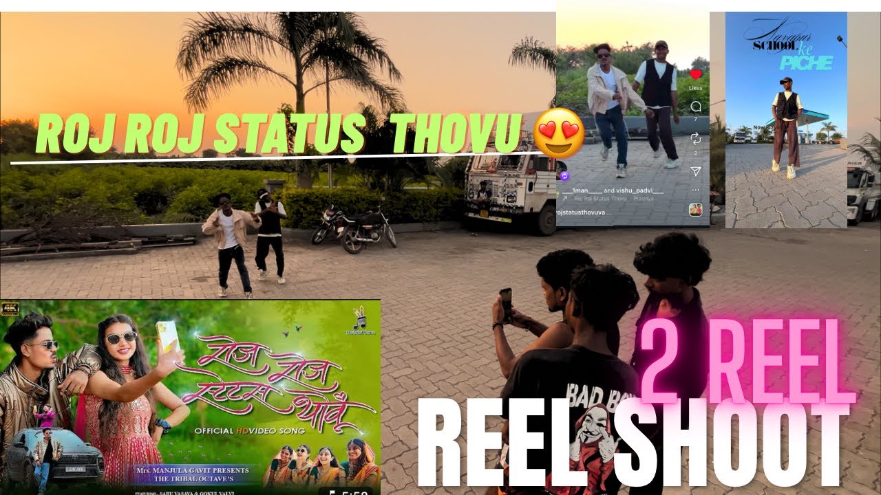 Roj roj status thovu 😍 + school ke piche !! Reel shoot !! Vlog video ...