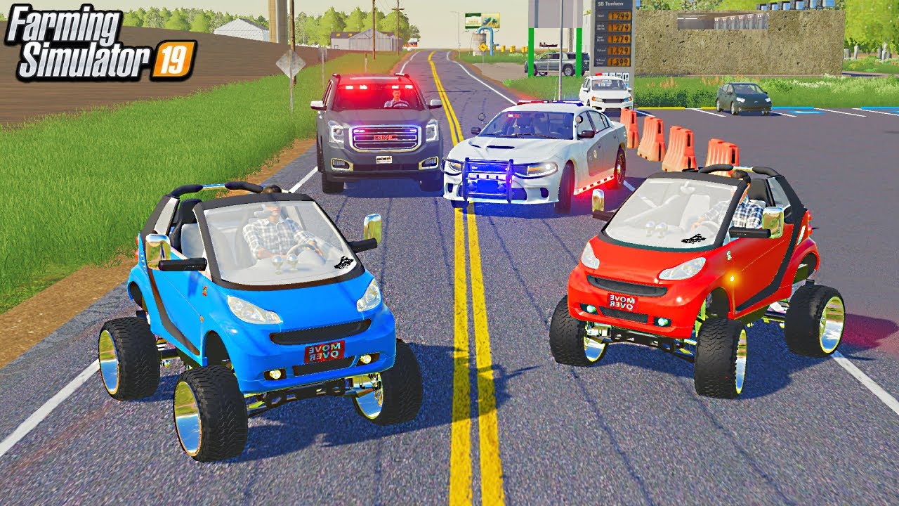 TROLLING COPS WITH TINY CARS (Rich Redneck FS19) - YouTube