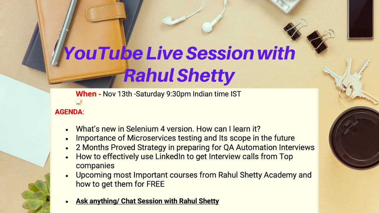 Live QA Webinar/Chat Session - Rahul Shetty - YouTube