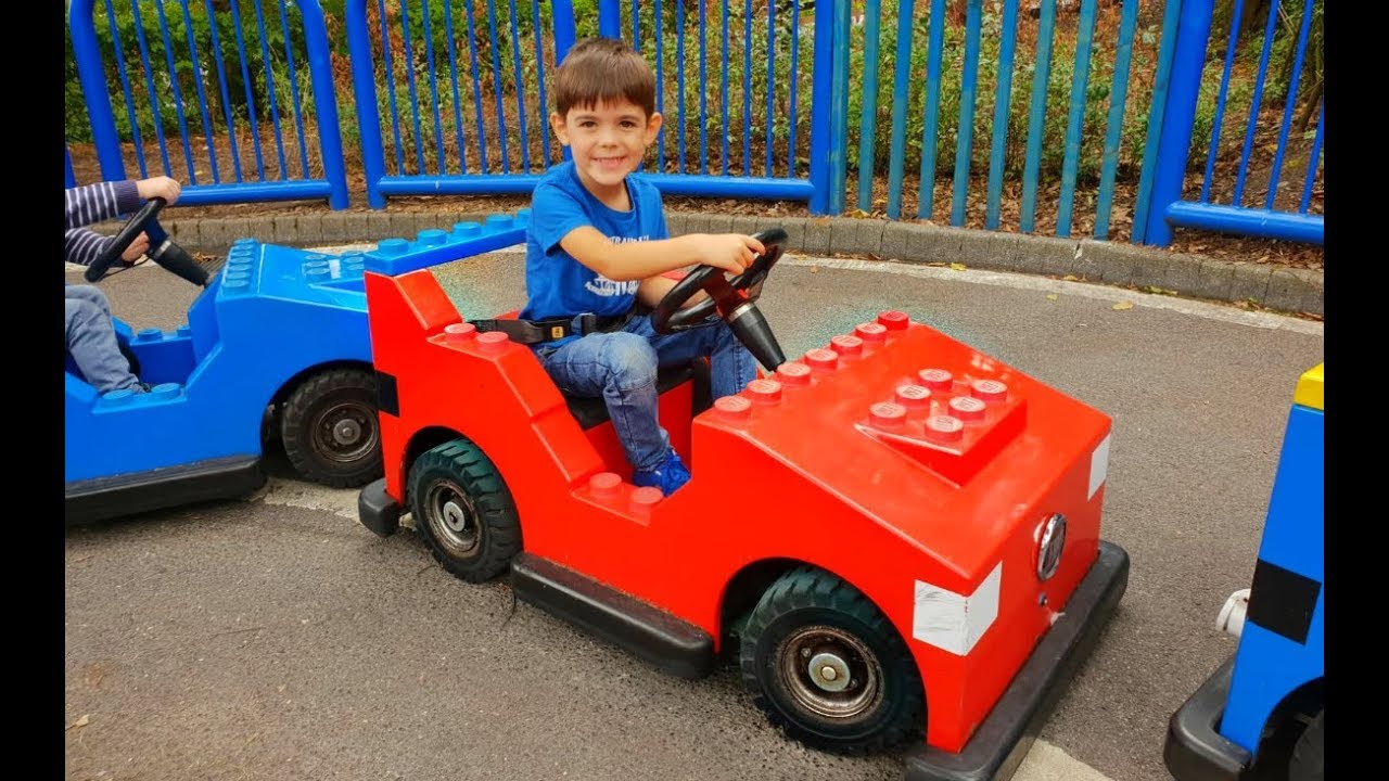 Kids Fun Ride on Real Lego Cars - YouTube