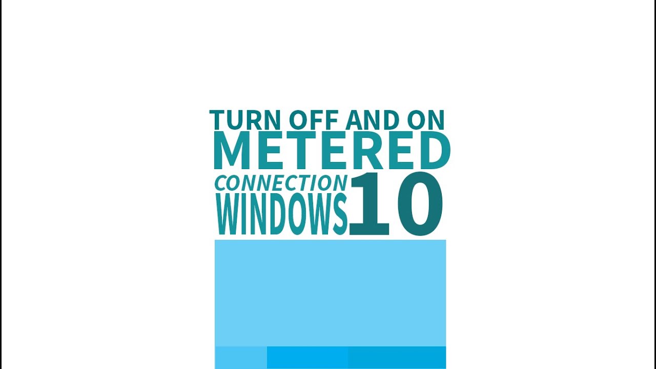 Turn On or Off Metered Connection in Windows 10 - YouTube